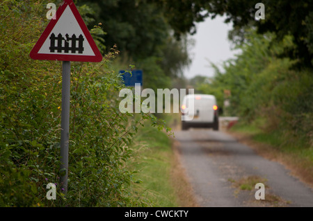 Unmanned Level Crossing Sign On The Romney Hythe and Dymchurch Steam ...
