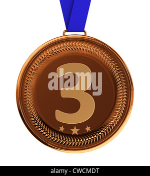 Third Place Bronze Medal Isolated Stock Photo - Alamy
