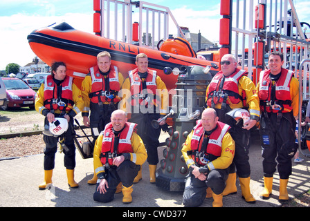 Walmer RNLI Lifeboat crew have a photograph with its latest crew member ...