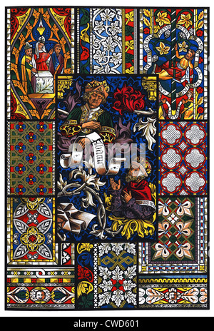 Gothic wood inlays Stock Photo - Alamy