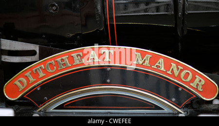 Steam train name plate Stock Photo - Alamy