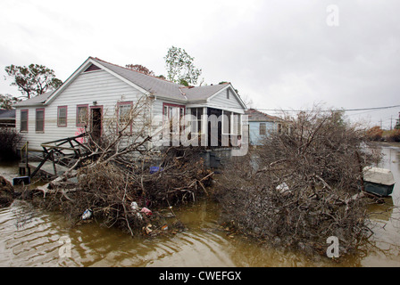 Damage to house caused by Hurricane Katrina Slidell Louisiana Stock ...