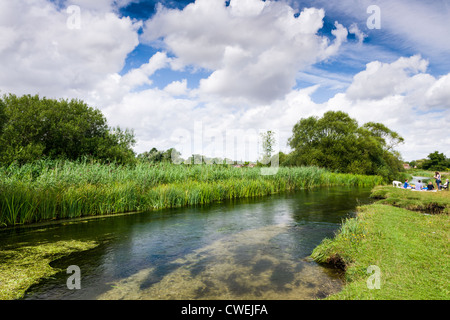 The River Test at Stockbridge, Hampshire - England Stock Photo - Alamy