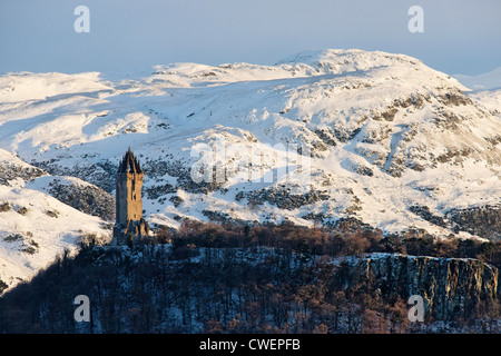The National Wallace Monument on Abbey Craig with frosty trees, City of ...