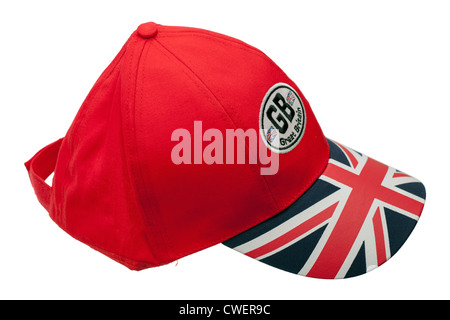 Red GB Great Britain Union Jack baseball cap Stock Photo - Alamy