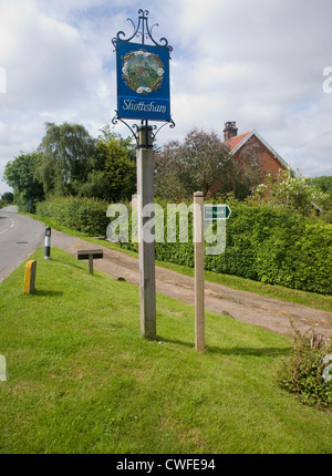 village signpost, suffolk Stock Photo - Alamy
