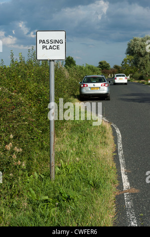 'Passing Place' sign on rural road, Ardfern, Argyll and Bute, Scotland ...