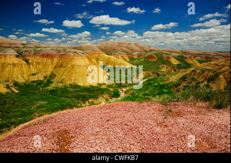 Paleosol mounds in Conata Basin, Badlands National Park, South Dakota ...