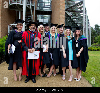 Edge Hill University Ormskirk, Students with their tutor on graduation ...