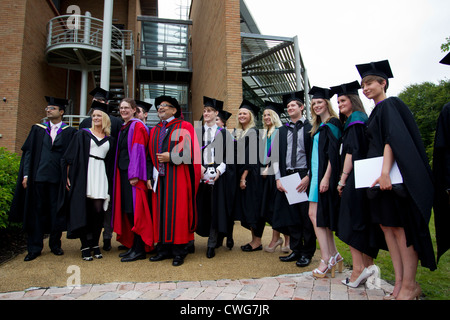 Edge Hill University Ormskirk, Students with their tutor on graduation ...