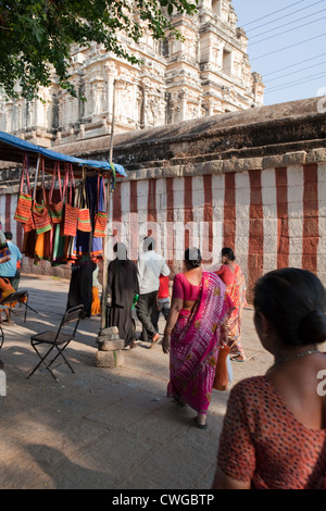 India: Visitors at Virupaksha Temple, Hampi, Karnataka State. The ...