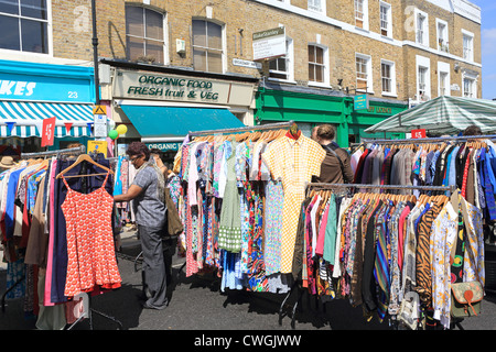 Vintage clothes shop at Broadway Market, Hackney, London, England Stock ...