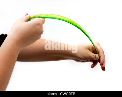 Bending Plastic Ruler Stock Photo - Alamy