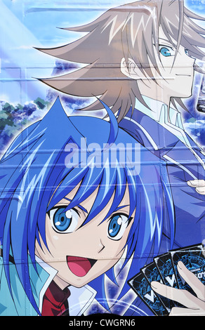 Tokyo, Japan - 2 January, 2012: Anime (manga) advertisement in ...