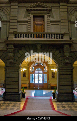 Switzerland, Canton Bern, Bern, Interior of the federal parliament ...