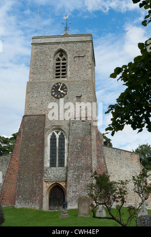 The church and tower at Sandon in North Hertfordshire England UK Stock ...