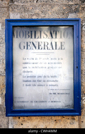 General mobilization order. France, 1914. The Museum of the Great War ...