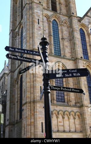 Sign outside Ripon Cathedral Yorkshire Stock Photo - Alamy