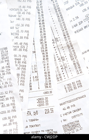 Bill from supermarket Stock Photo - Alamy