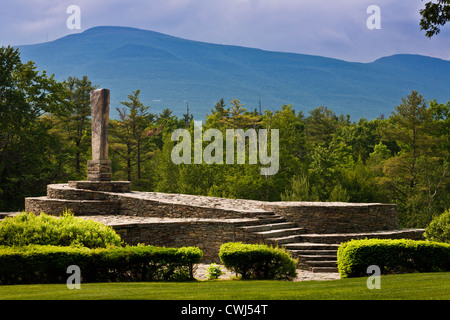 Opus 40 is an environmental sculpture in a bluestone quarry near ...