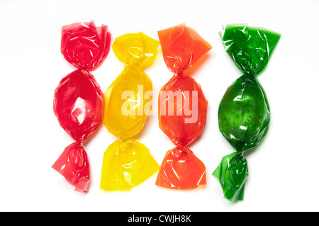 sweet candies wrapped in colorful paper Stock Photo - Alamy