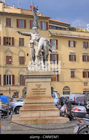 Italy. Florence. The monument to the freedom fighters of Italy Stock ...