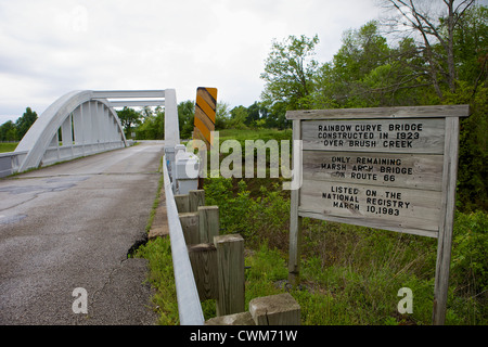 Rainbow Curve Bridge on Route 66 in Kansas Stock Photo - Alamy