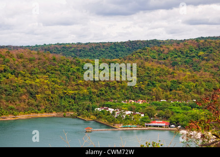 Swimming pool at the Caylabne Resort in Cavite, Philippines Stock Photo ...
