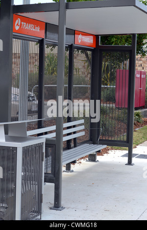 Translink bus stop Bribie Island, Queensland, Australia Stock Photo - Alamy