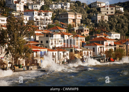 Village of Afissos at the Pagasitic Gulf (Pelion peninsular, Thessaly ...