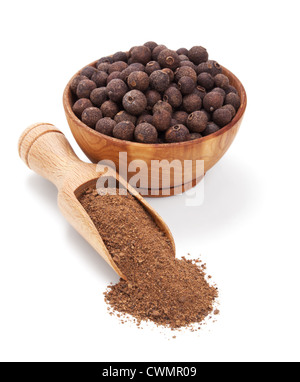 milled pimento pepper isolated on white background Stock Photo - Alamy