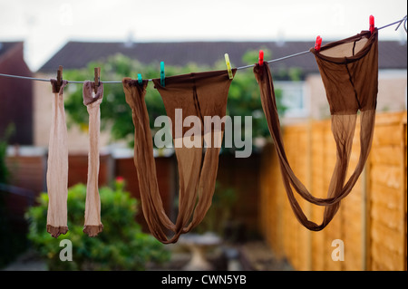 Woman s tights on a washing line Stock Photo - Alamy