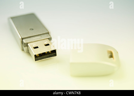 USB memory stick isolated against a white background Stock Photo - Alamy