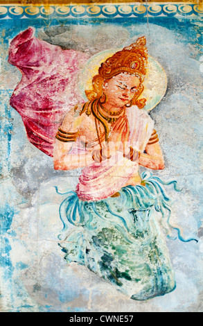 Traditional Sri Lanka style art with the buddhism angel - deva image ...