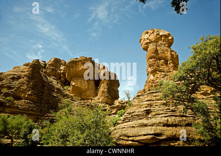Bandiagara Escarpment in Mali (Africa): a sandstone cliff with ancient ...