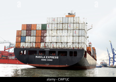 Manila Express, Hong-Kong registered containership in port of Rotterdam ...