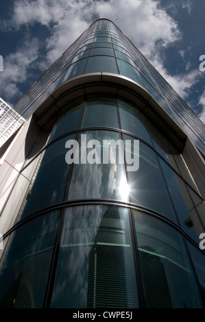 modern office building, sun reflection on glass facade Stock Photo - Alamy