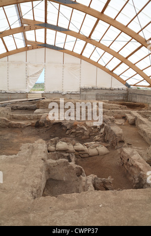 Neolithic archaeological site of Catalhoyuk central Anatolia Turkey ...