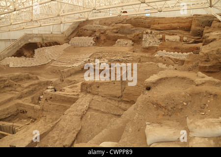 Neolithic archaeological site of Catalhoyuk central Anatolia Turkey ...