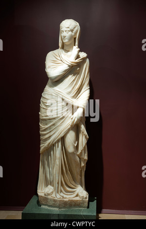 Statue of Cornelia Antonia in Istanbul Archaeology Museum, Turkey Stock ...
