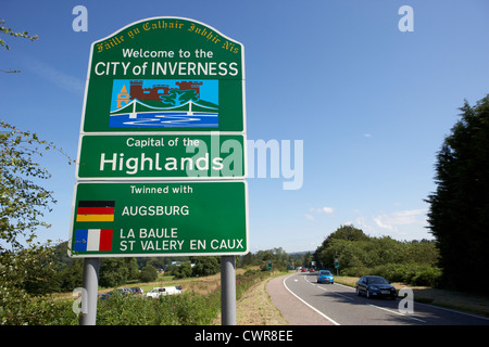 welcome to city of inverness sign capital of the highlands scotland uk ...