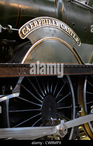 caerphilly castle steam train Stock Photo - Alamy