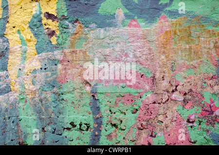 Wall surface painted of various colors as abstract background texture ...