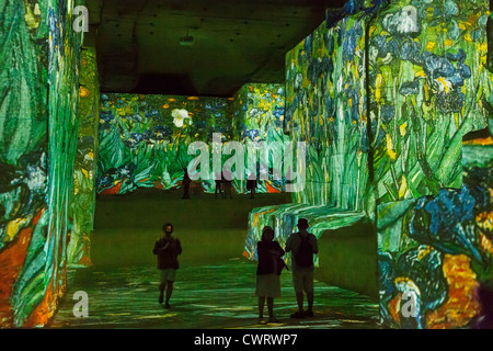 Massive underground Van Gogh art show in the Bauxite mine caves of Les ...