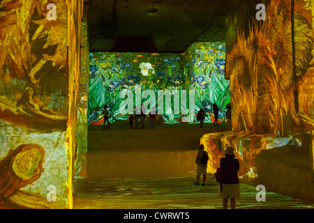 Massive underground Van Gogh art show in the Bauxite mine caves of Les ...