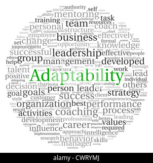 Adaptability word cloud Stock Photo - Alamy