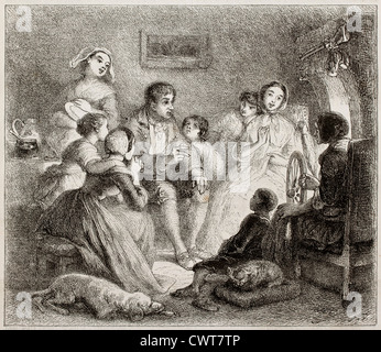 Illustration of a Girl Listening to a Boy Telling a Story Stock Photo ...