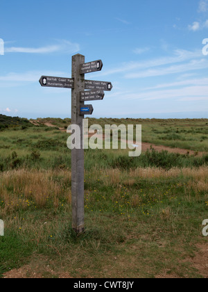 Wooden Signpost at Holme-next-the-Sea Marking Route of Norfolk Coast ...
