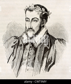 Joachim du Bellay - Portrait engraving. French poet, 1522 - 1560 ...