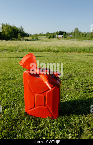 Red fuel canister Stock Photo - Alamy
